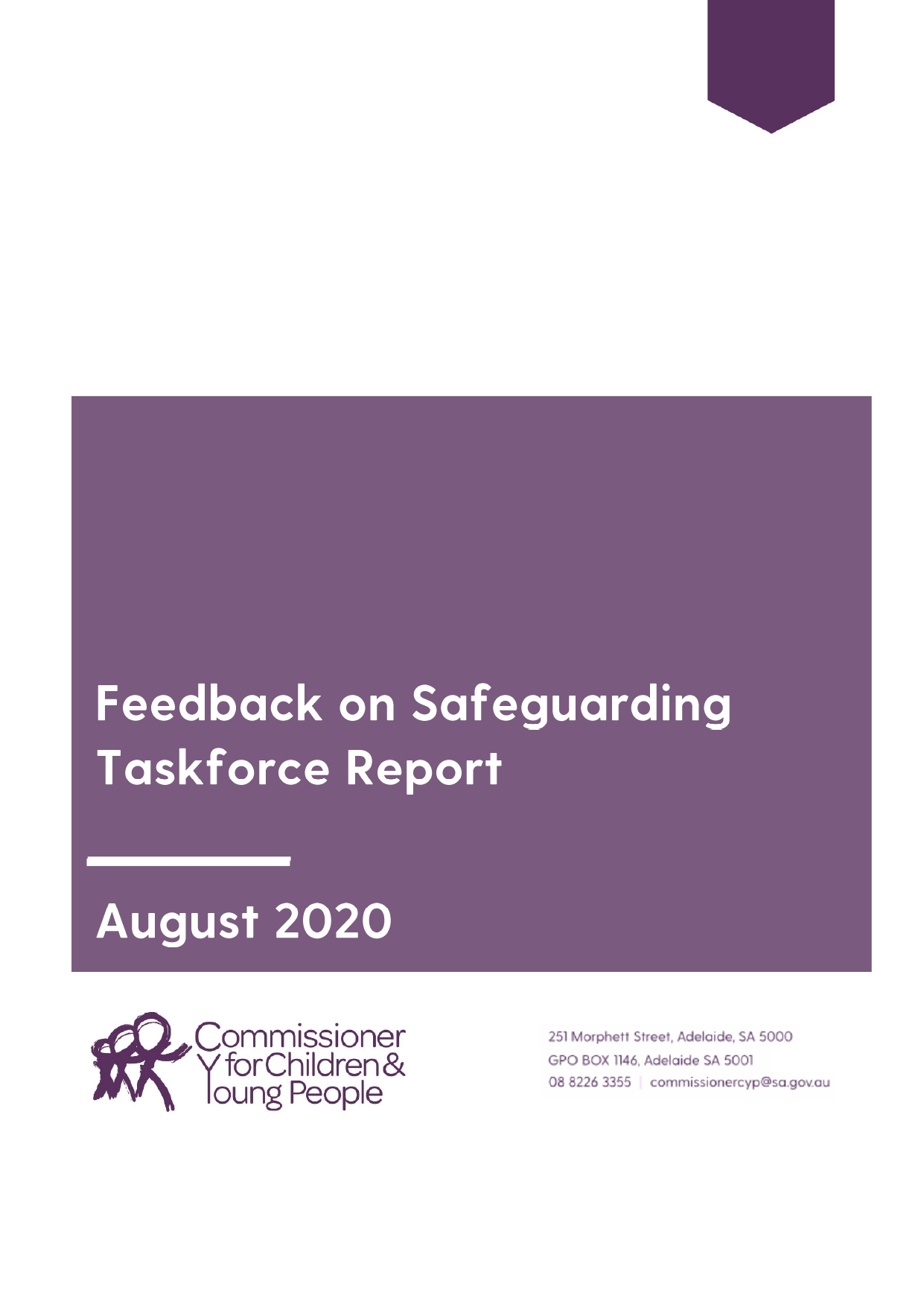 Submission on the Safeguard Taskforce Report, 2020 Submission on the Safeguard Taskforce Report, 2020